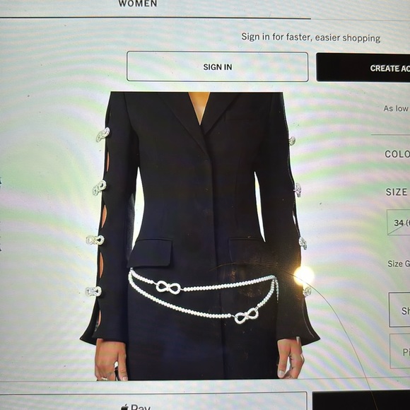 MACH & MACH | Dresses | Mach Mach Crystal Faux Pearlembellished Blazer ...